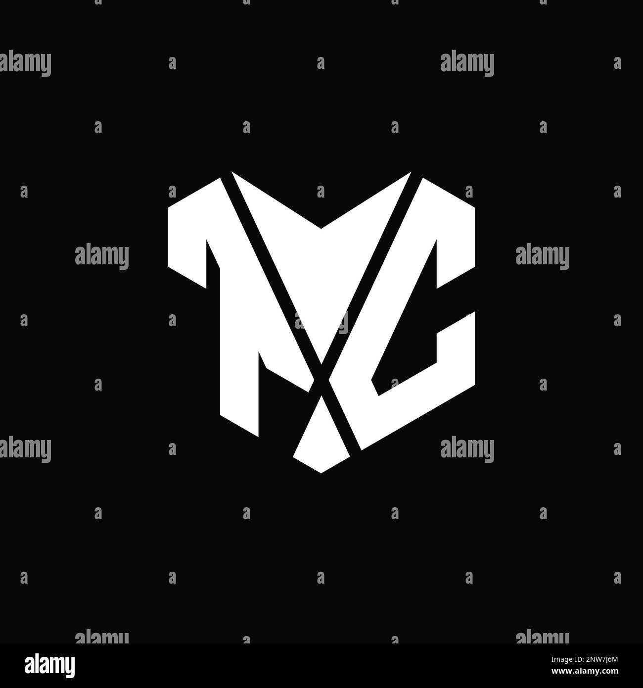 TC Logo monogram abstract hexagon shape vector images design template ...