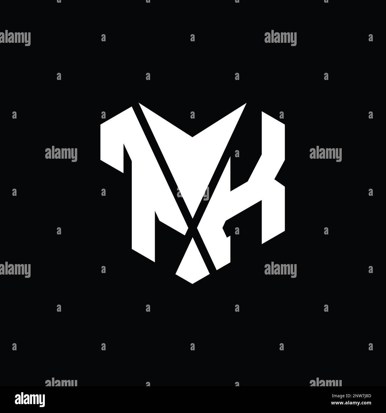 TK Logo monogram abstract hexagon shape vector images design template ...