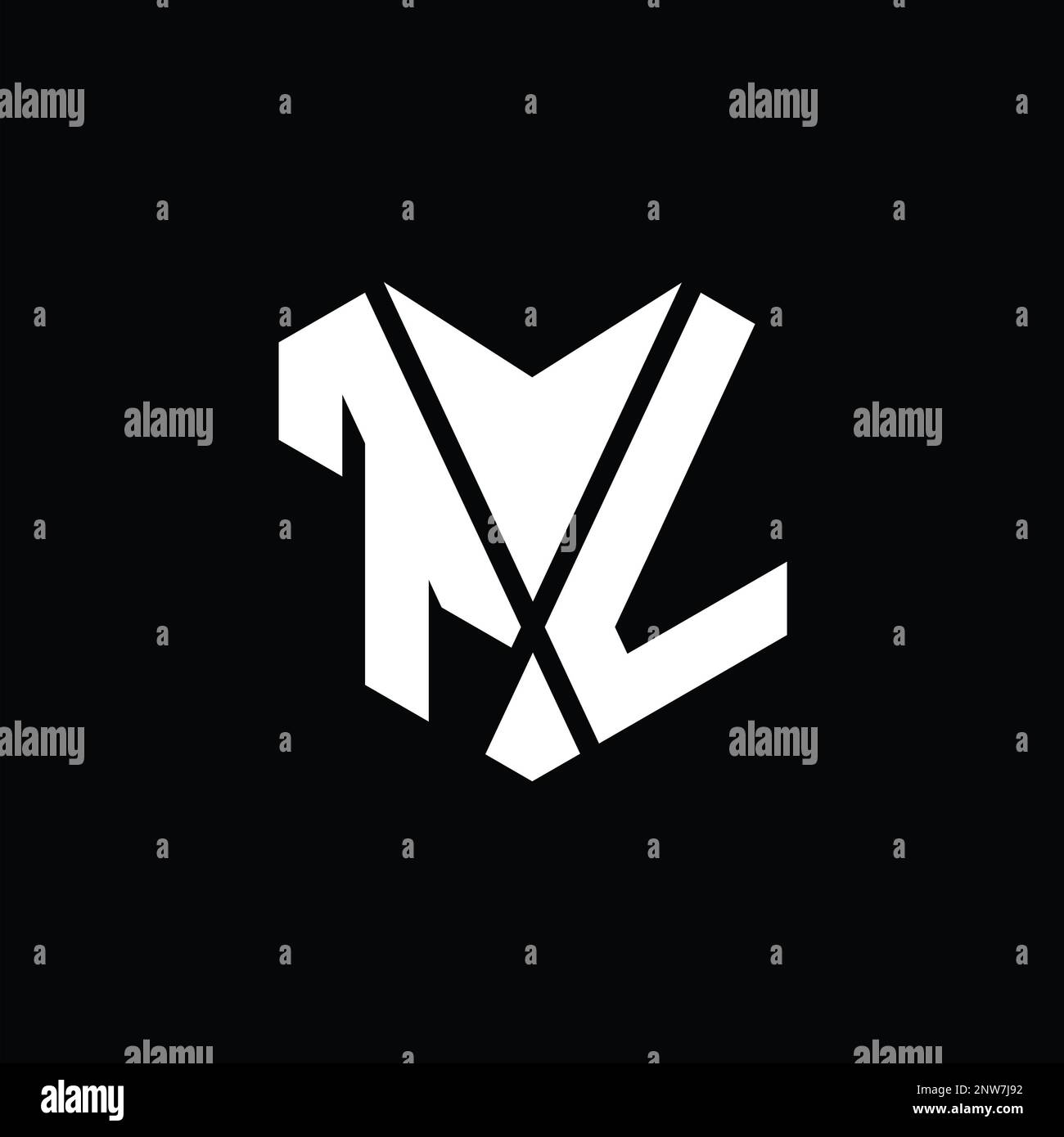 TL Logo monogram abstract hexagon shape vector images design template ...