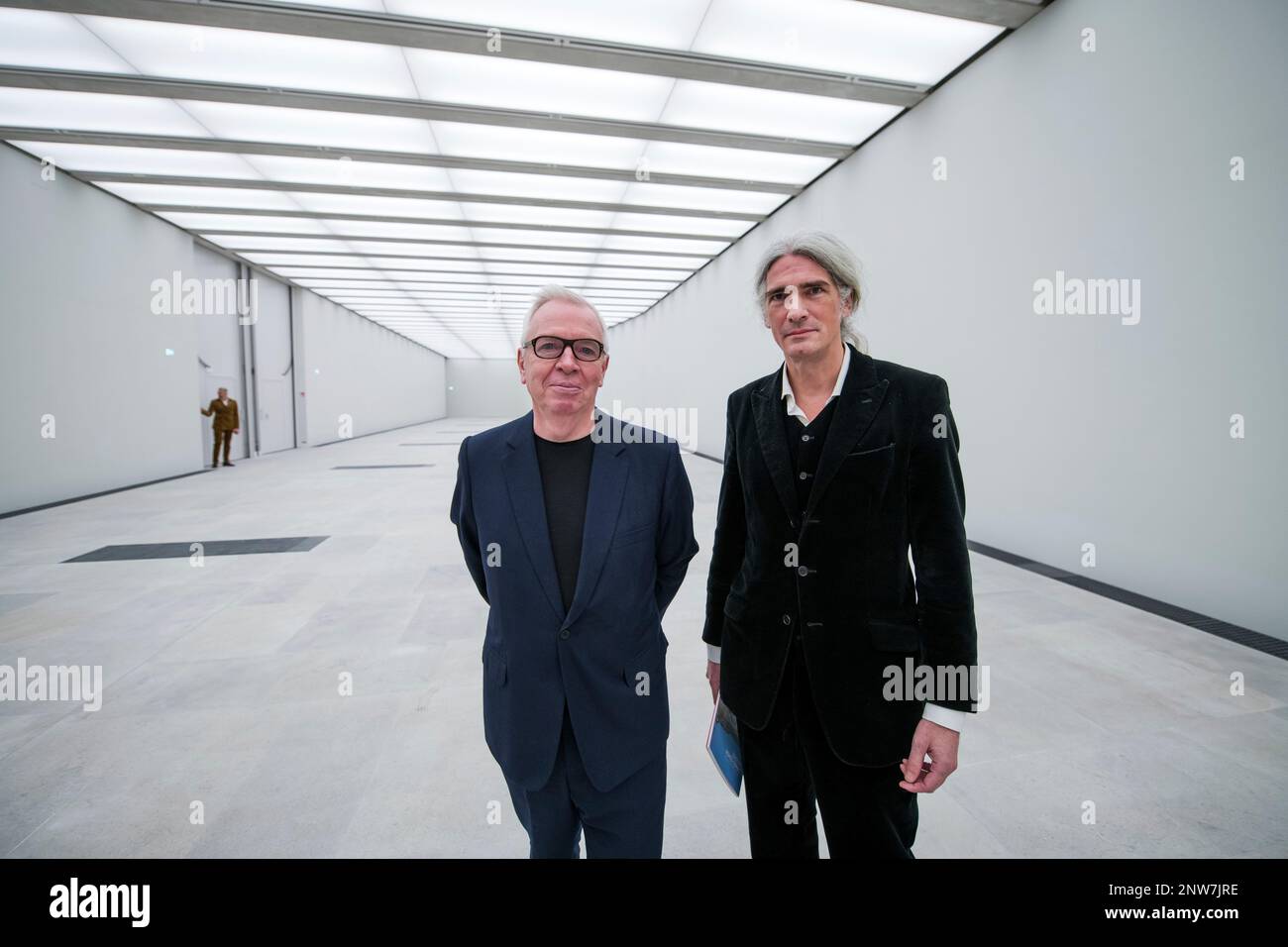 Architects David Chipperfield, left, and Alexander Schwarz pose in an ...