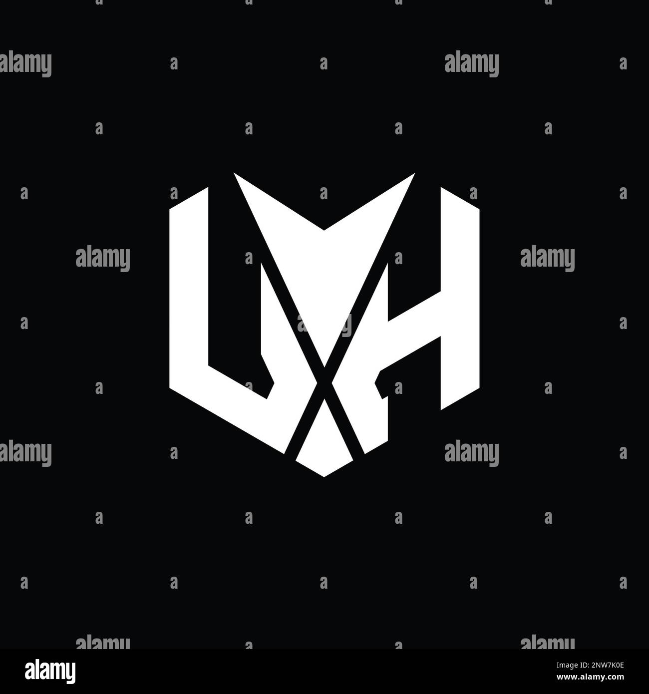 UH Logo monogram abstract hexagon shape vector images design template ... UH Logo monogram abstract hexagon shape vector images design template ...