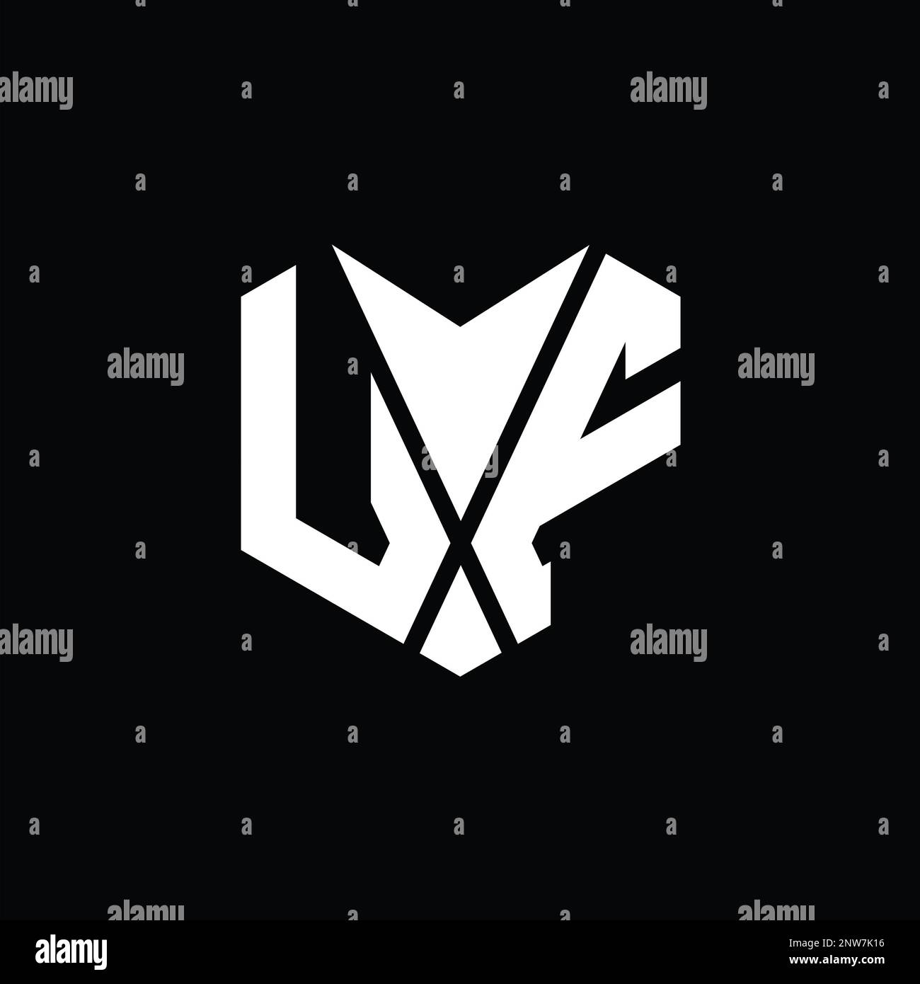 UF Logo monogram abstract hexagon shape vector images design template ...