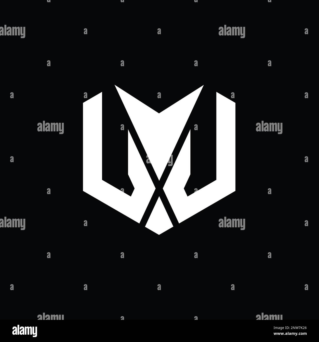 UU Logo monogram abstract hexagon shape vector images design template ...