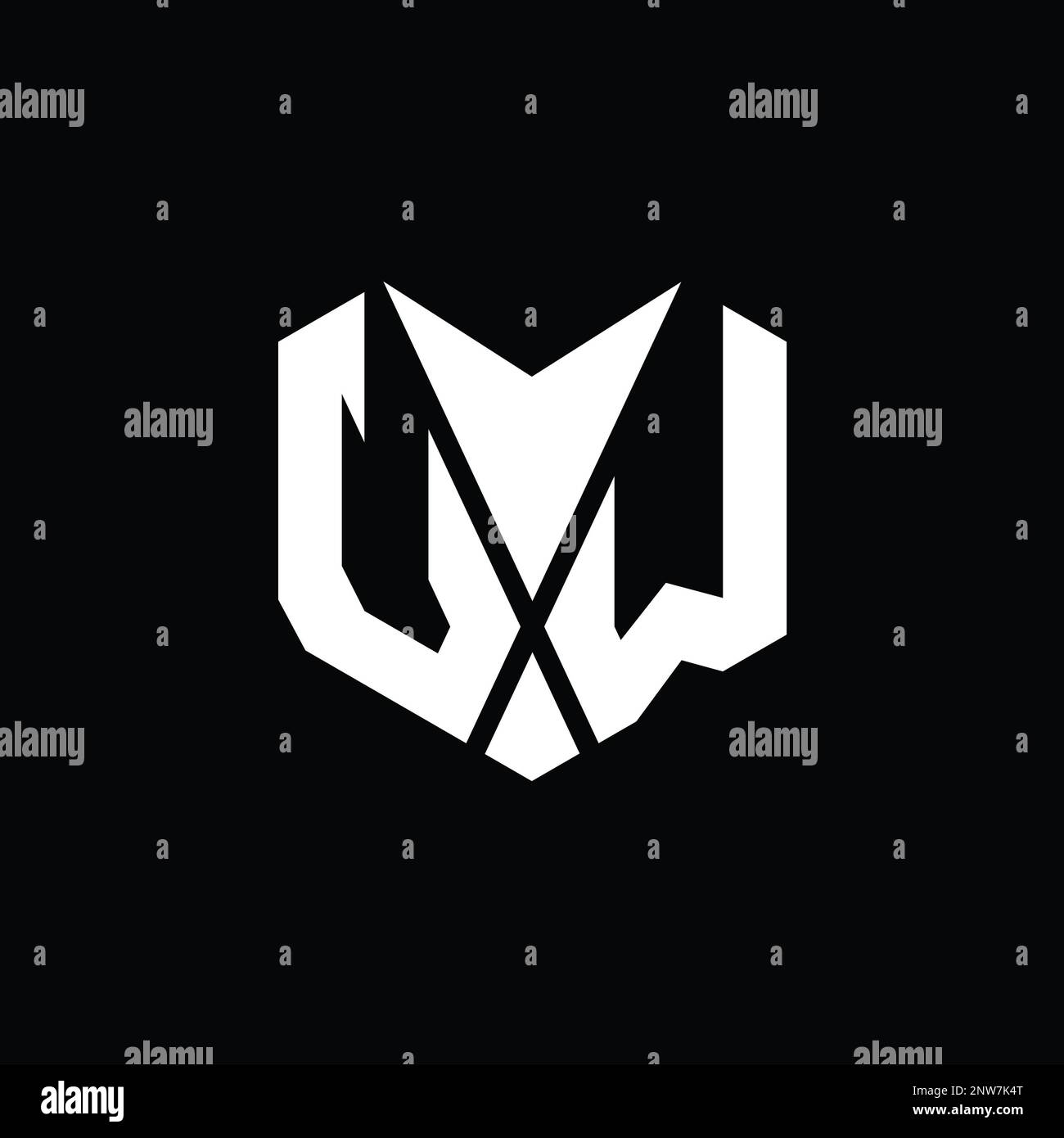 VW Logo monogram abstract hexagon shape vector images design template ...