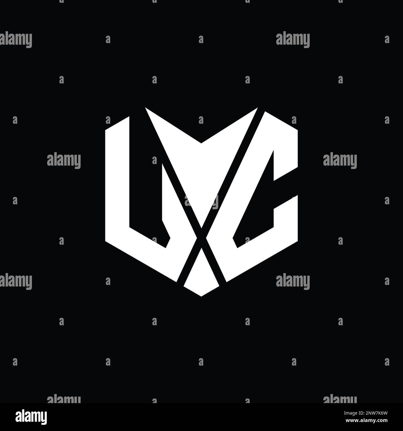 UC Logo monogram abstract hexagon shape vector images design template ...