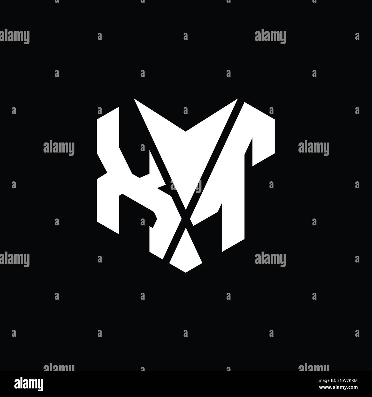 XT Logo monogram abstract hexagon shape vector images design template Stock Photo - Alamy