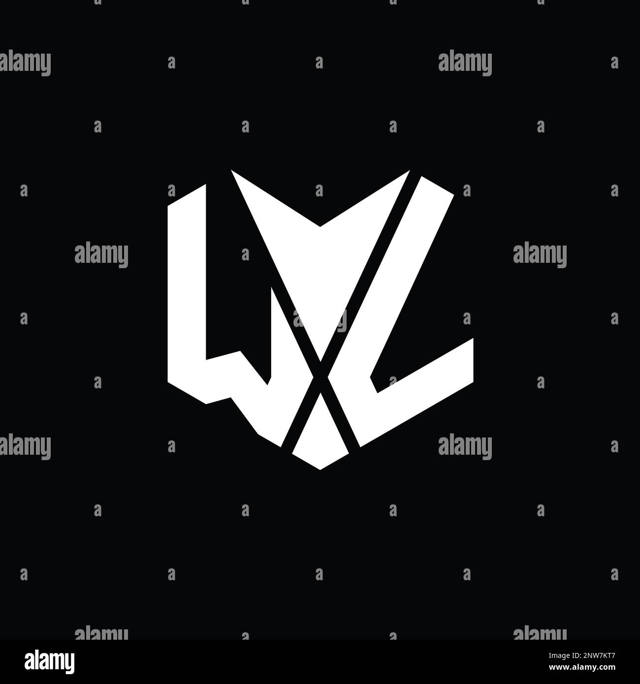 WL Logo monogram abstract hexagon shape vector images design template ... WL Logo monogram abstract hexagon shape vector images design template ...