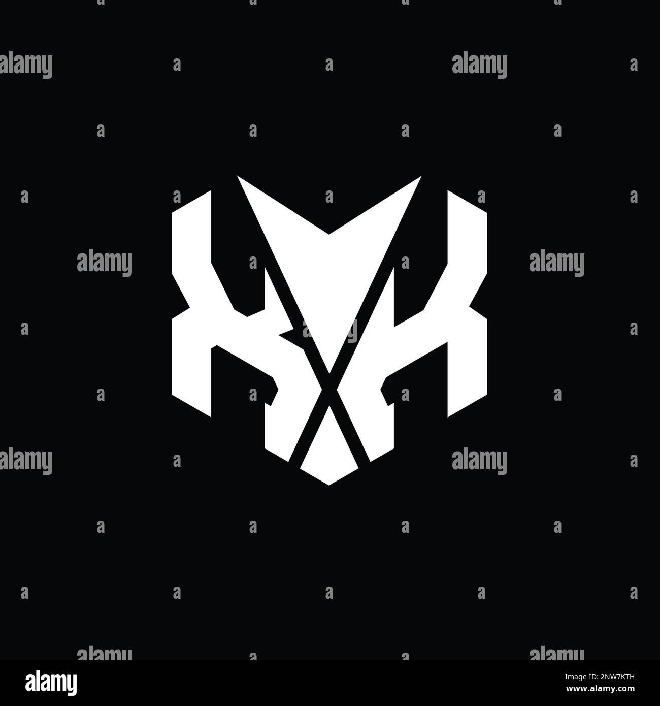 XK Logo monogram abstract hexagon shape vector images design template ...