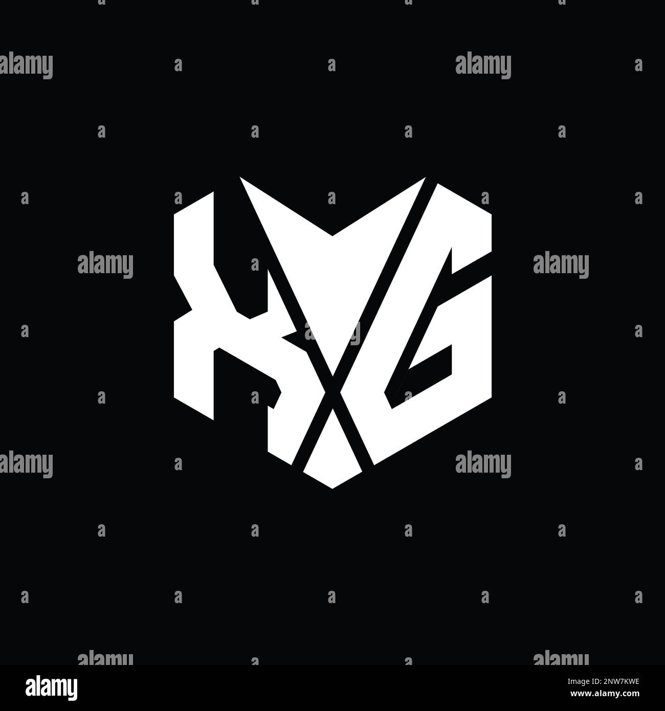 XG Logo monogram abstract hexagon shape vector images design template ...
