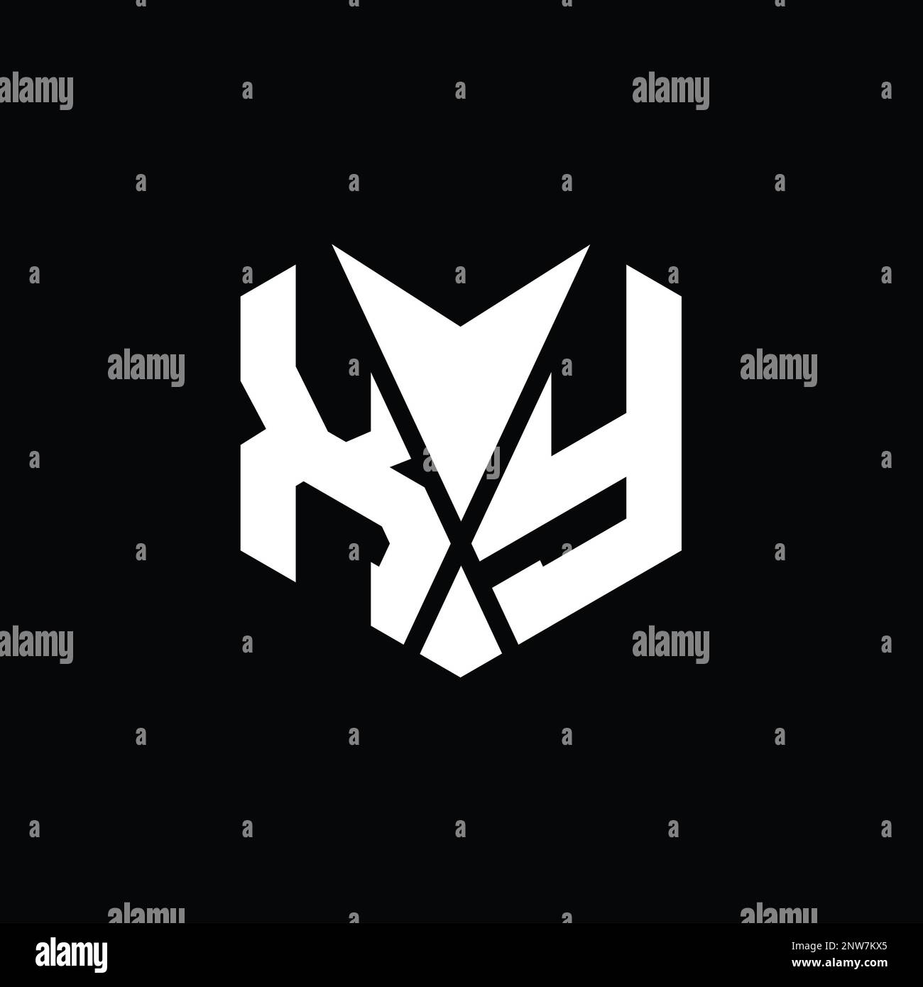 XY Logo monogram abstract hexagon shape vector images design template Stock Photo - Alamy