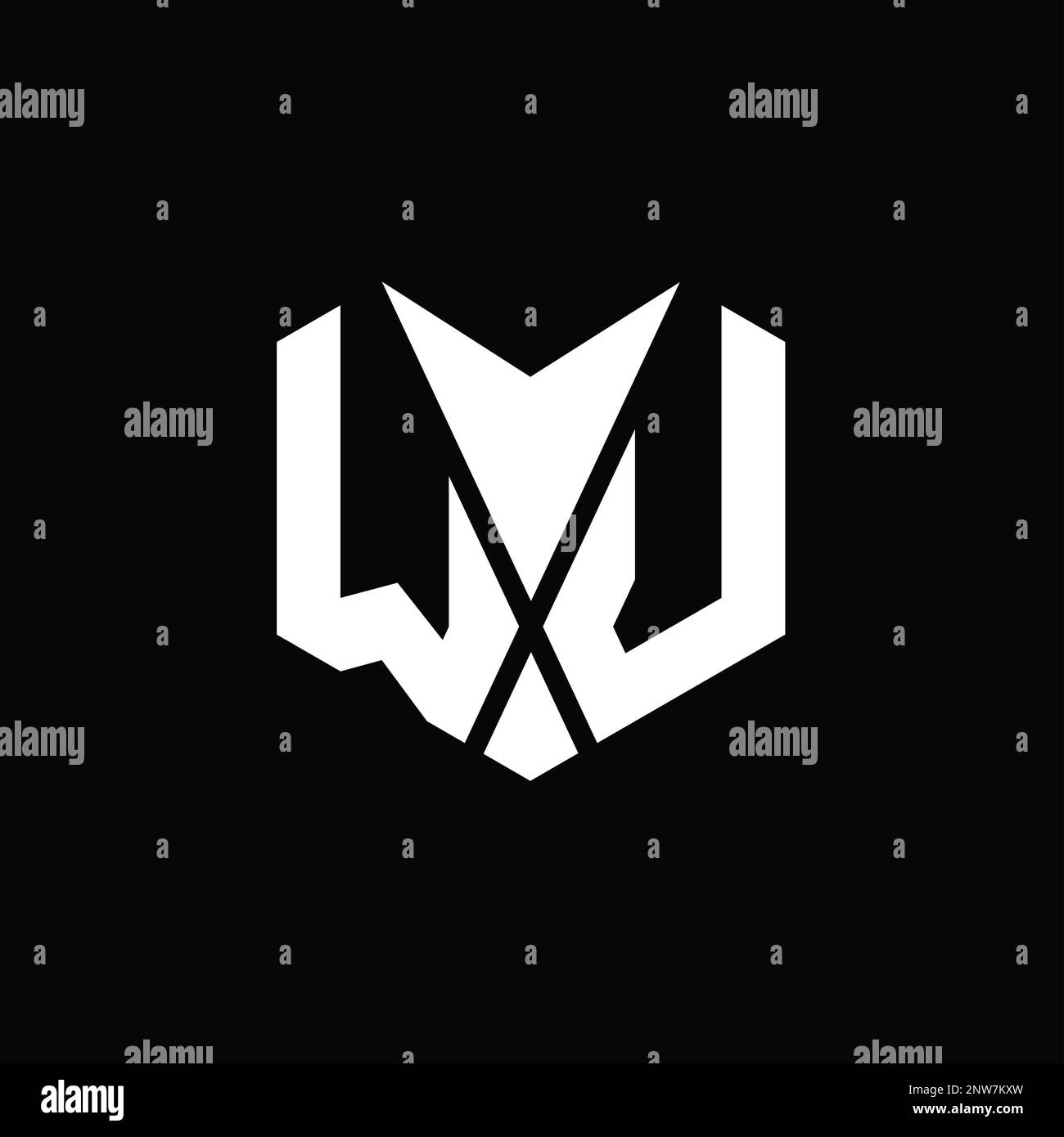 WU Logo monogram abstract hexagon shape vector images design template ... WU Logo monogram abstract hexagon shape vector images design template ...
