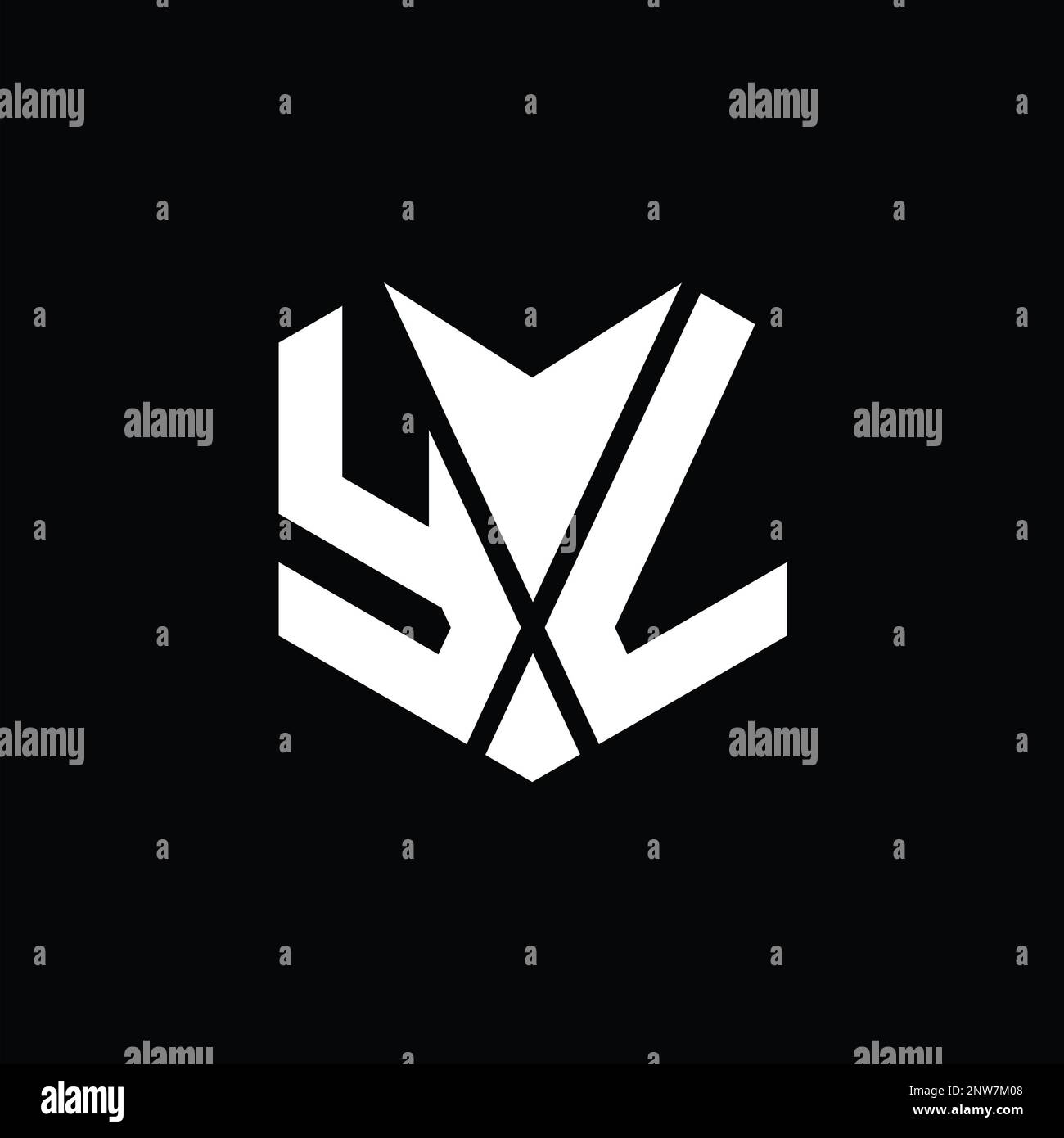 YL Logo monogram abstract hexagon shape vector images design template ...