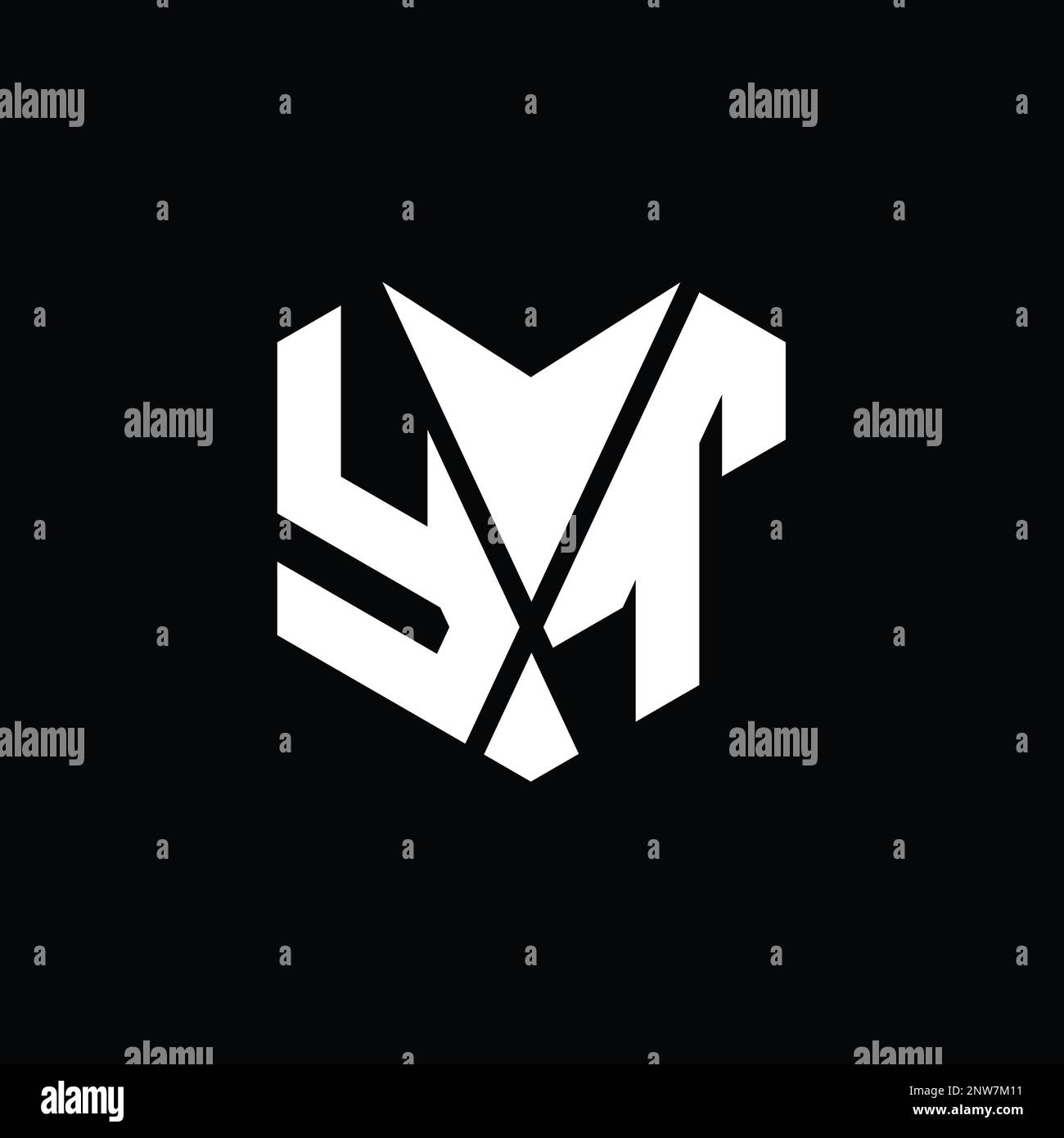 YT Logo monogram abstract hexagon shape vector images design template Stock Photo - Alamy