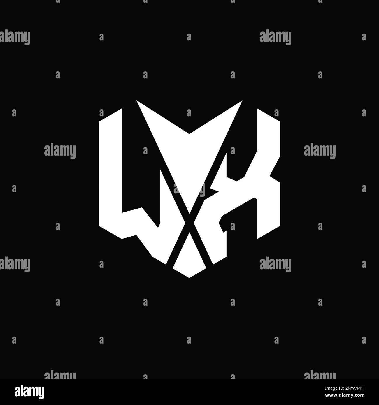 WX Logo monogram abstract hexagon shape vector images design template ...