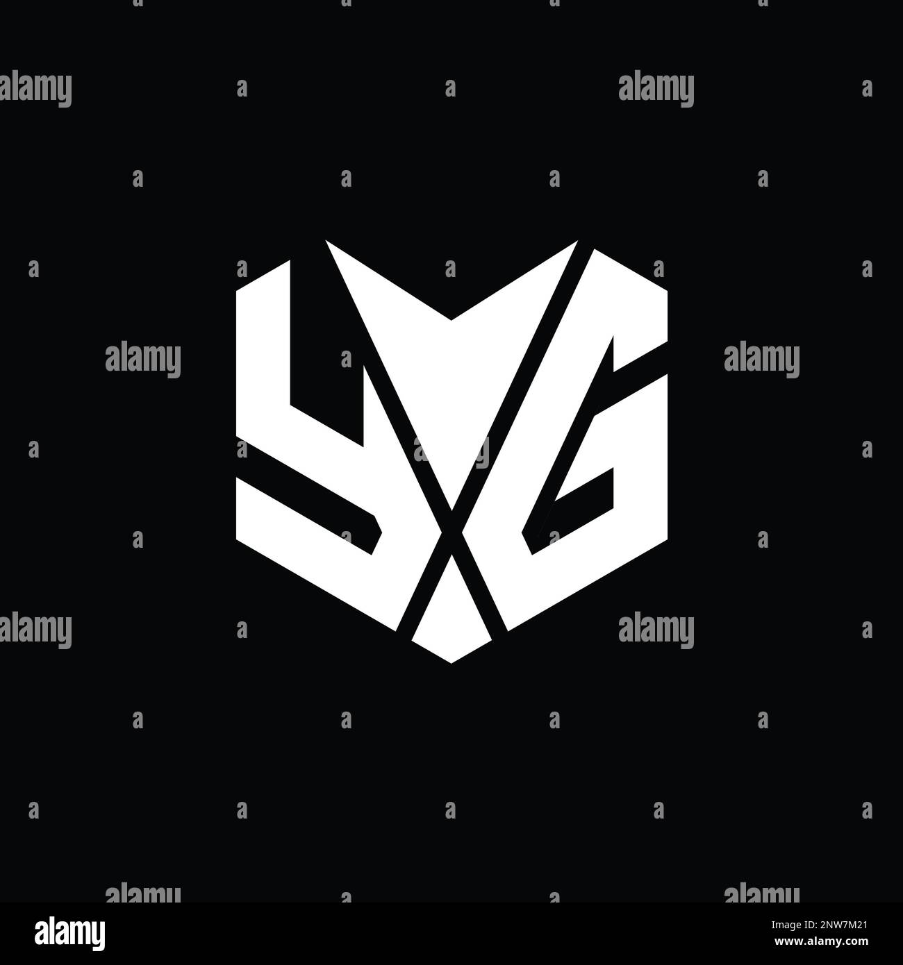 YG Logo monogram abstract hexagon shape vector images design template ...