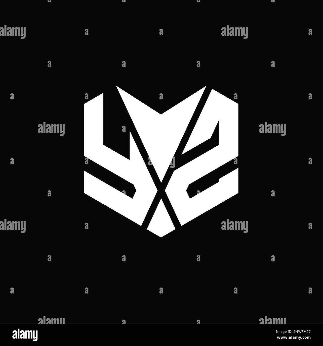 YZ Logo monogram abstract hexagon shape vector images design template Stock Photo - Alamy