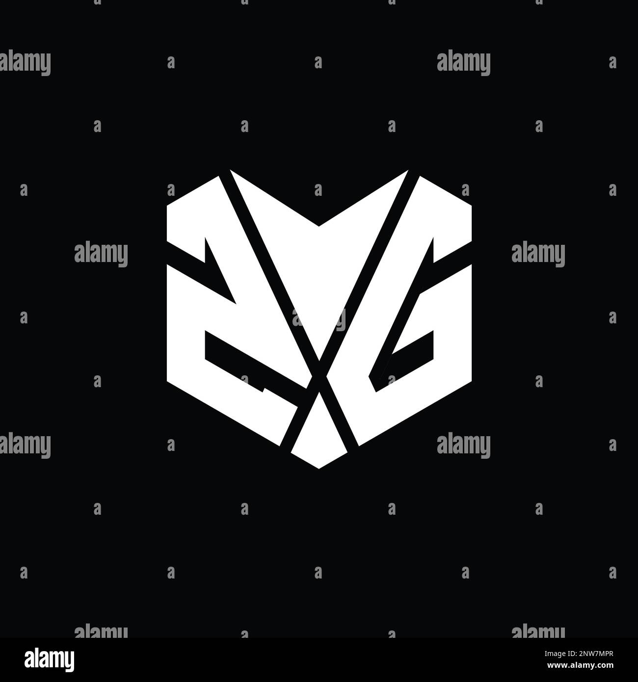 ZG Logo monogram abstract hexagon shape vector images design template ... ZG Logo monogram abstract hexagon shape vector images design template ...