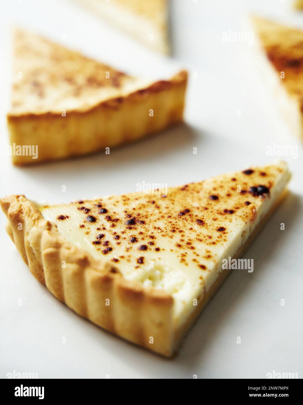 Tart Vaudoise swiss sour cream tart with caramelised sugar on top and ...