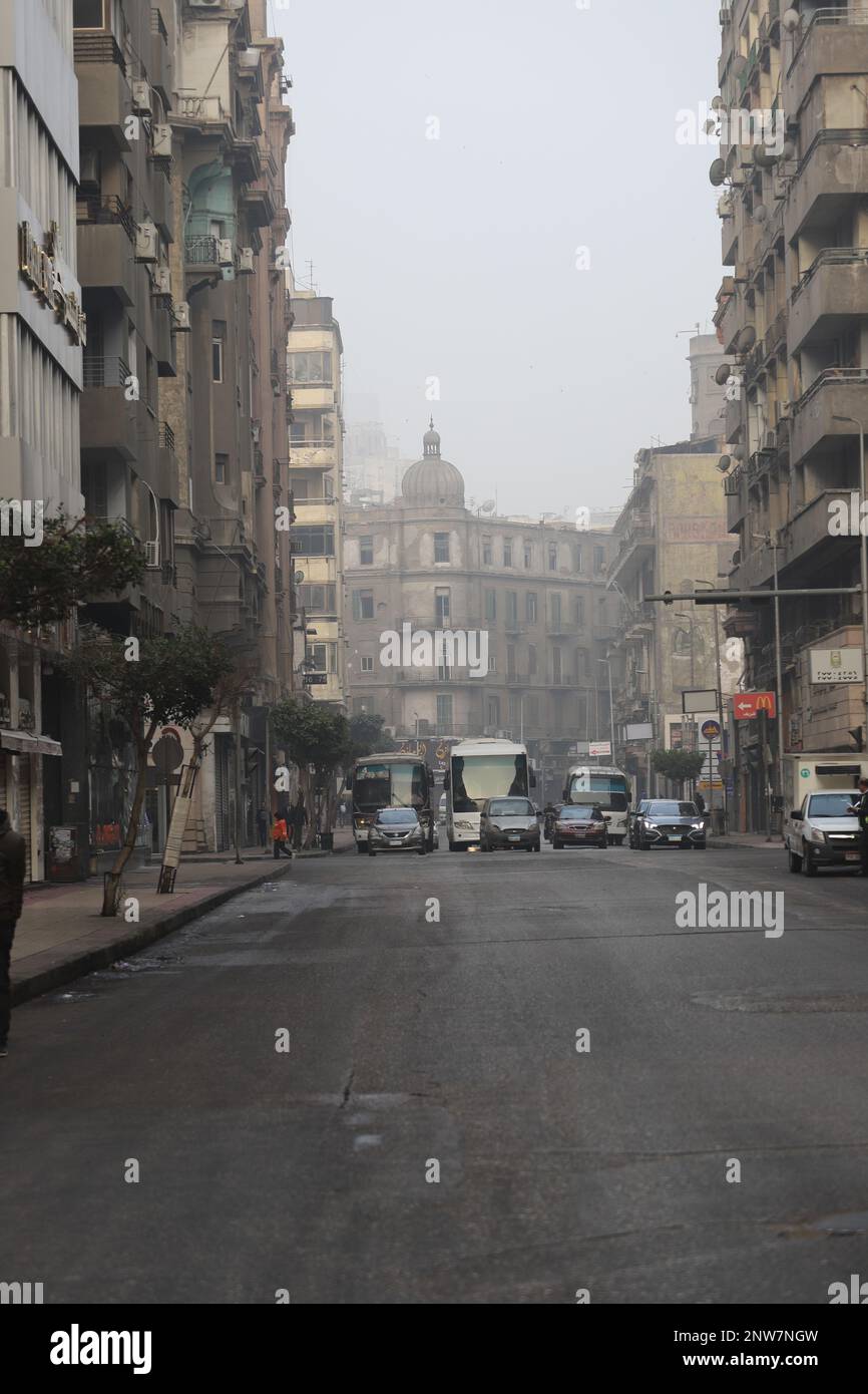 Down Town Cairo with Haze Stock Photo - Alamy