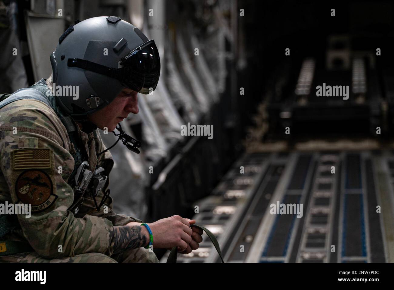 14th Airlift Squadron C-17 Globemaster III loadmaster, Senior Airman ...