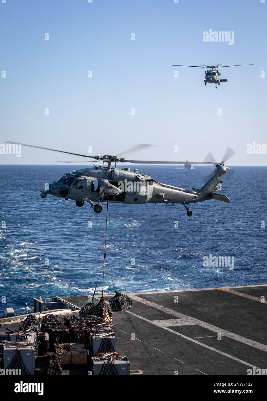 230122-N-EL850-1191 IONIAN SEA (Jan. 22, 2023) An MH-60S Nighthawk ...