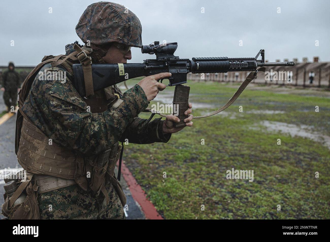 A U.S. Marine Corps Recruit with Echo Company, 2nd Recruit Training ...