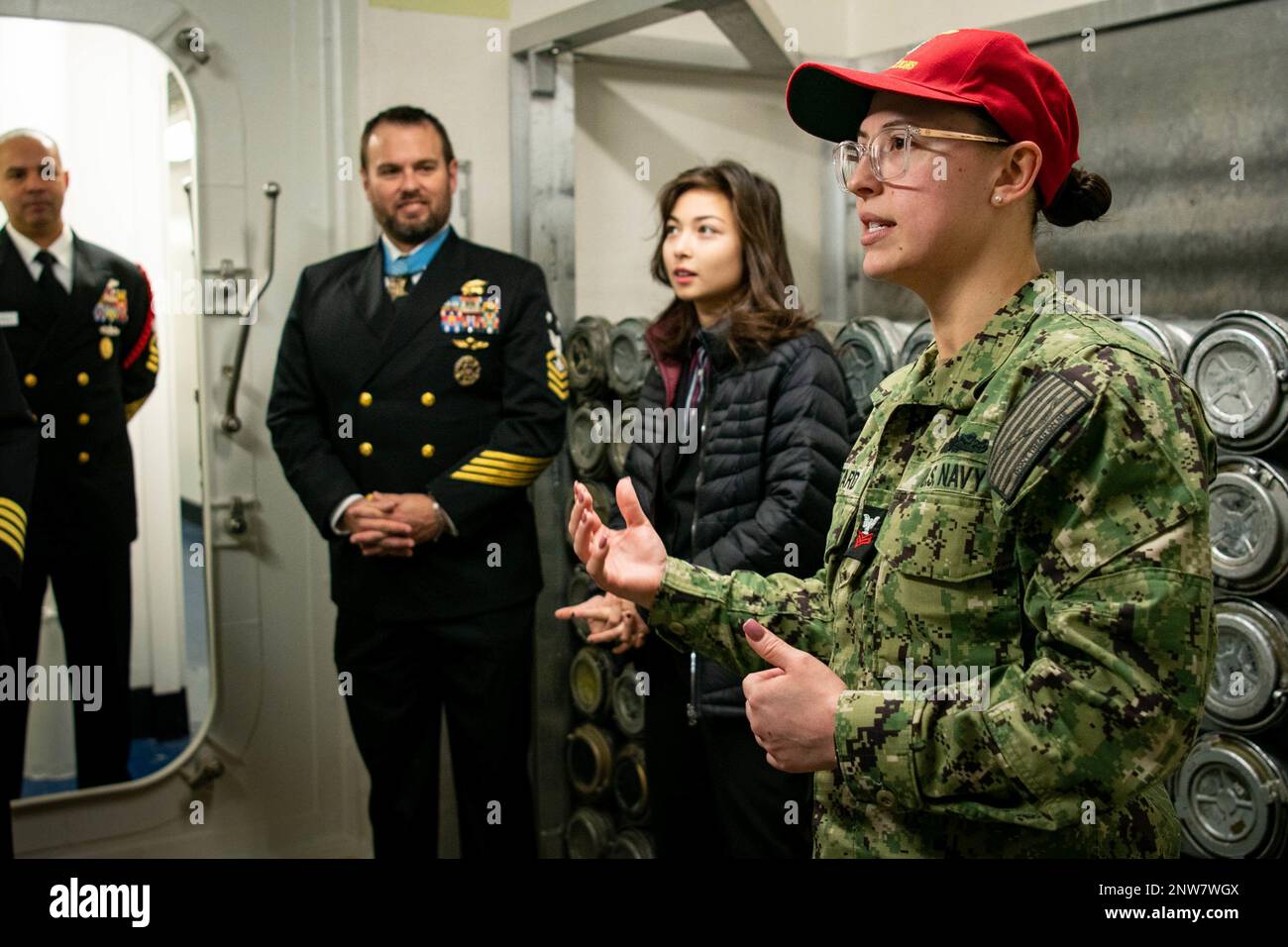 Quartermaster 1st Class Heather Vautard, from Dover, Delaware, right ...