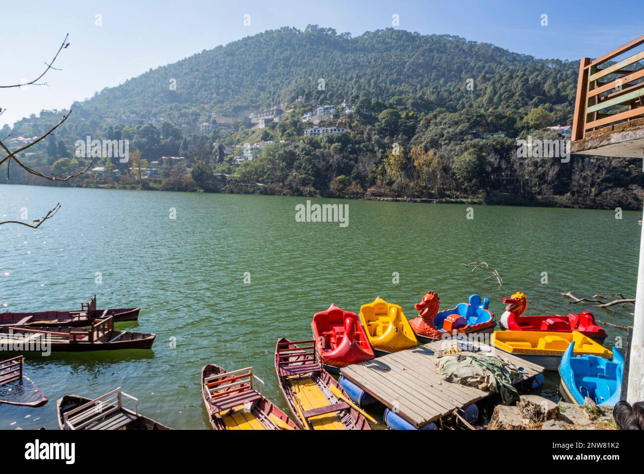 Various views of the Bhimtal lake , Uttarakhand Stock Photo - Alamy