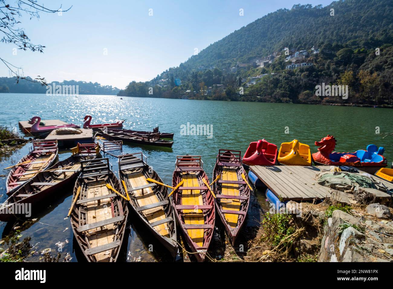 Various views of the Bhimtal lake , Uttarakhand Stock Photo - Alamy