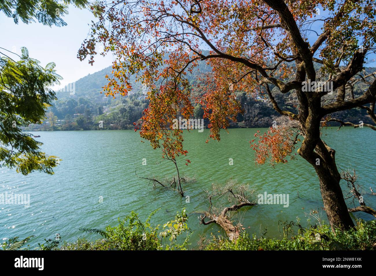 Various views of the Bhimtal lake , Uttarakhand Stock Photo - Alamy