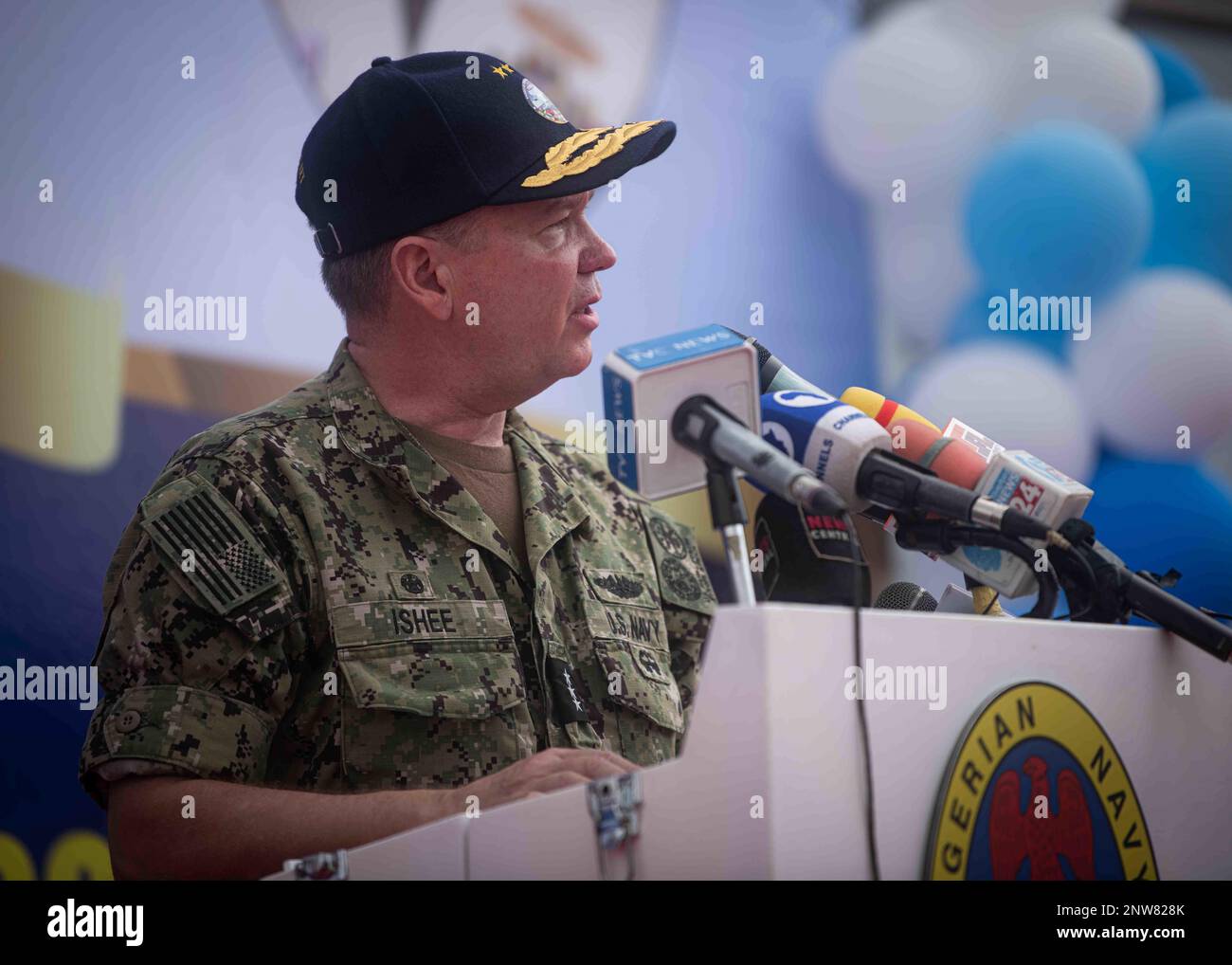 230127-N-DK722-1011 (Jan. 27, 2023) LAGOS, Nigeria – U.S. Navy Vice Adm ...