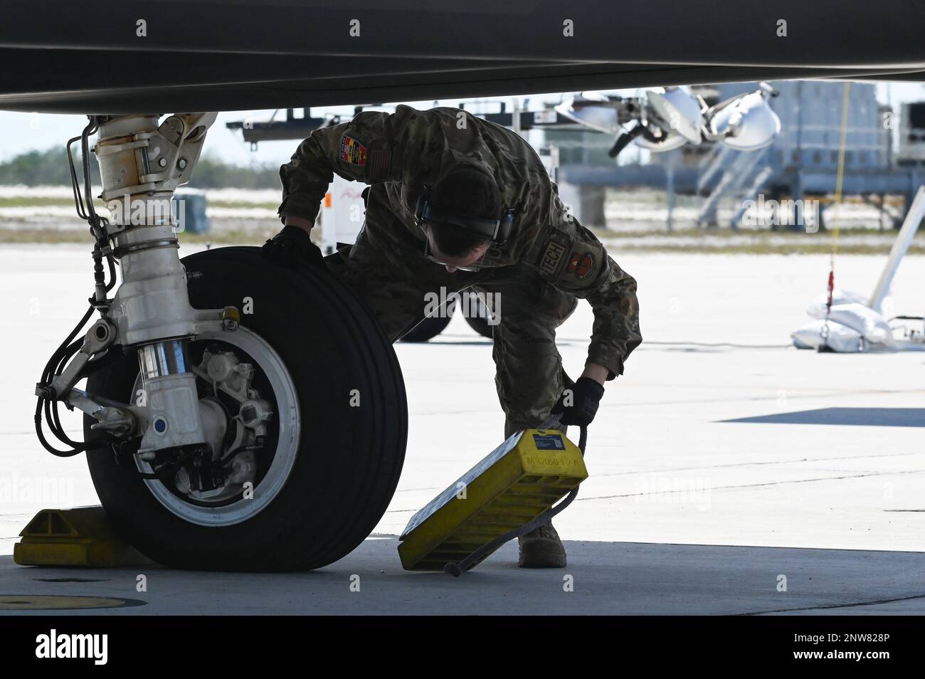 A U.S. Air Force Airman 1st Class Collin Turner, an avionics technician ...