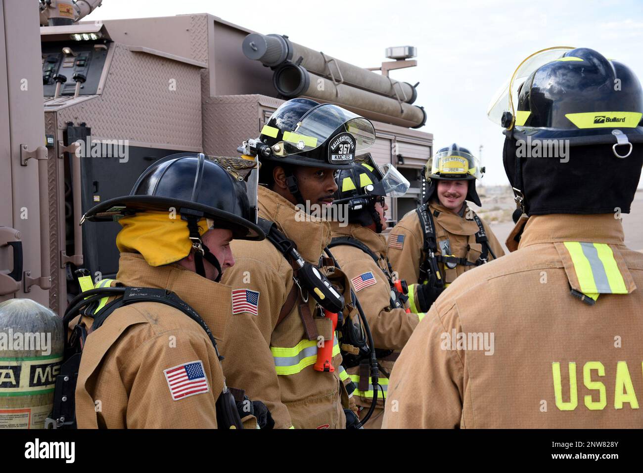 Firefighters from the 380th Expeditionary Civil Engineer Squadron ...
