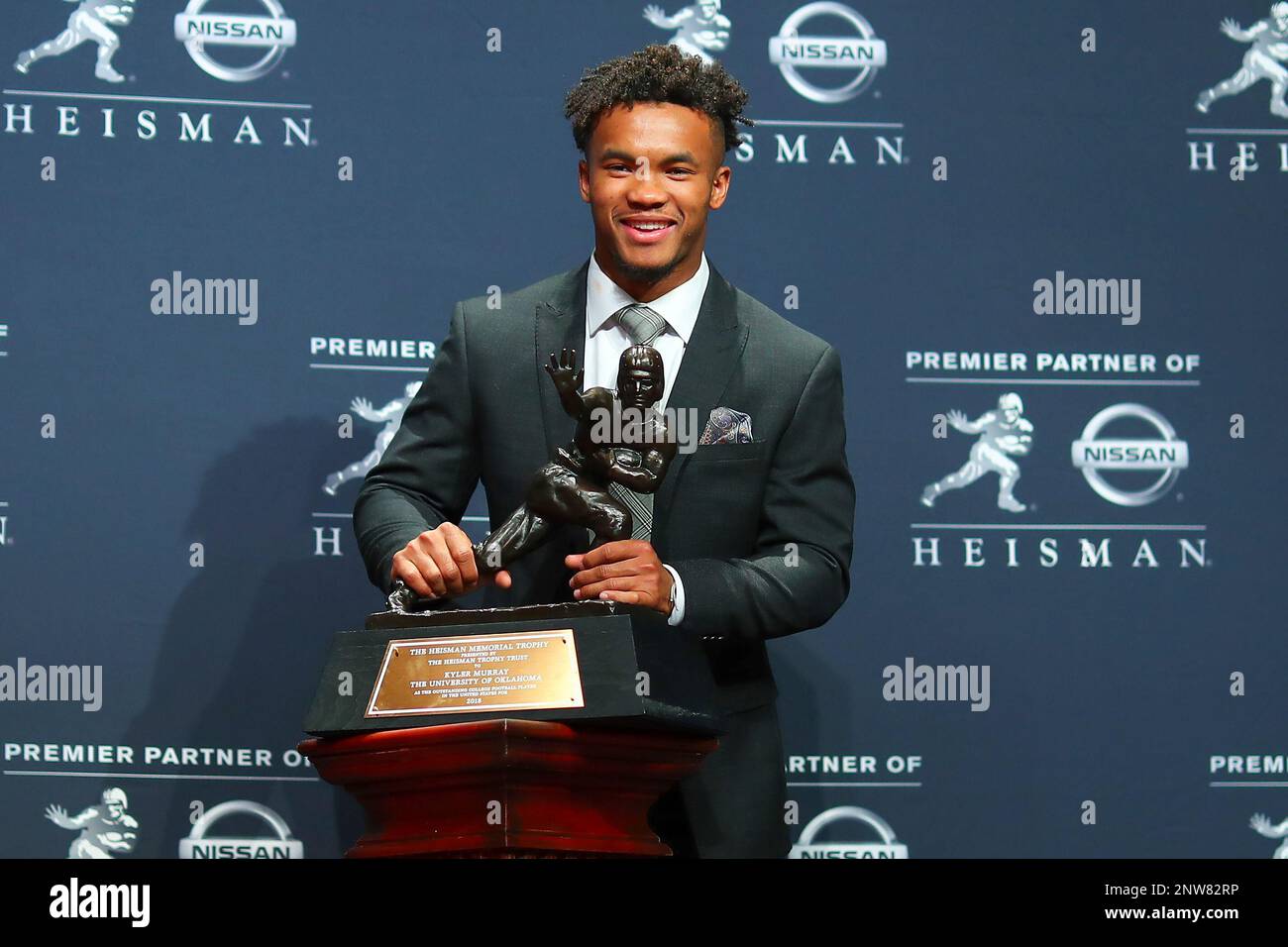 NEW YORK, NY - DECEMBER 08: Oklahoma quarterback Kyler Murray poses for ...