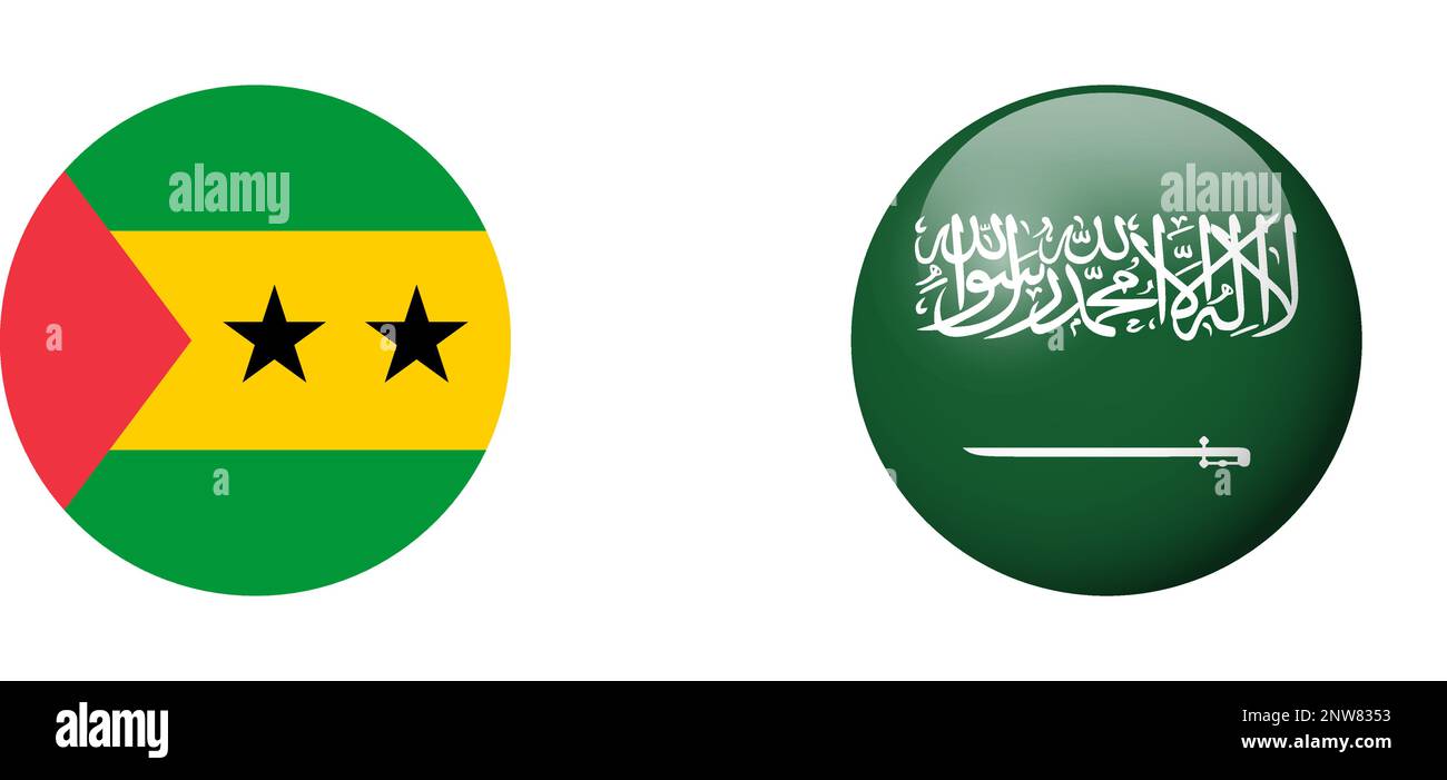 Saudi Arabia flag - glossy circle badge. Vector icon Stock Vector Image ...