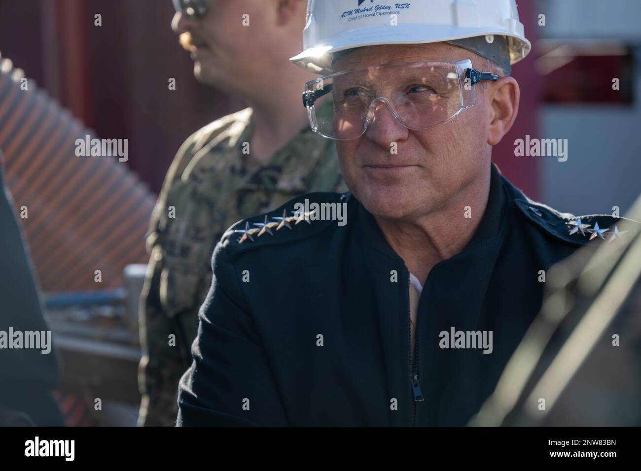 SAN DIEGO (Feb. 15, 2023) - Chief of Naval Operations Adm. Mike Gilday tours General Dynamics ...