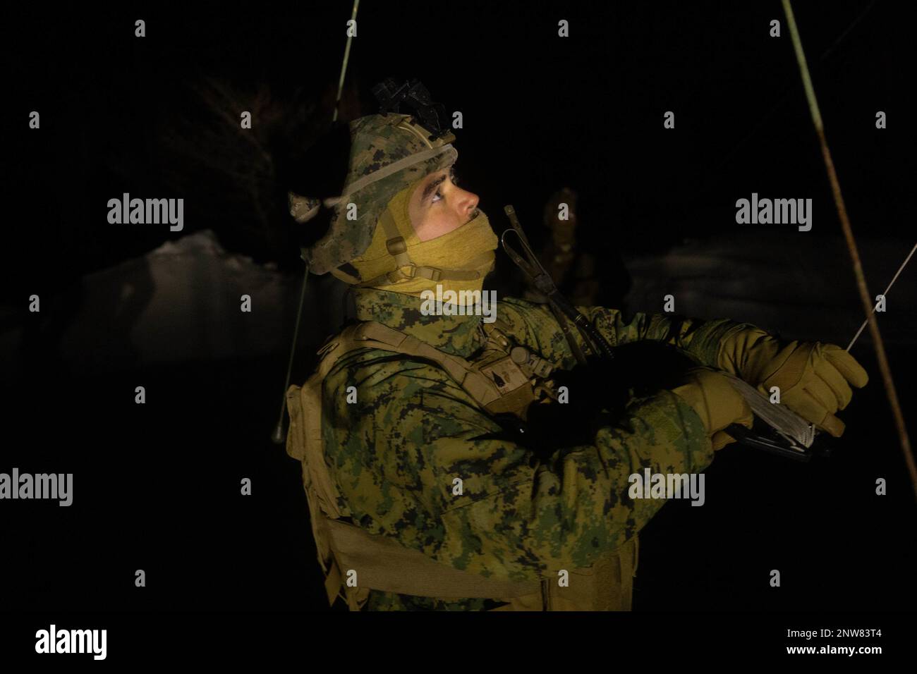 U.S. Marine Corps Sgt. Louis Betances, a field radio operator with 3d ...