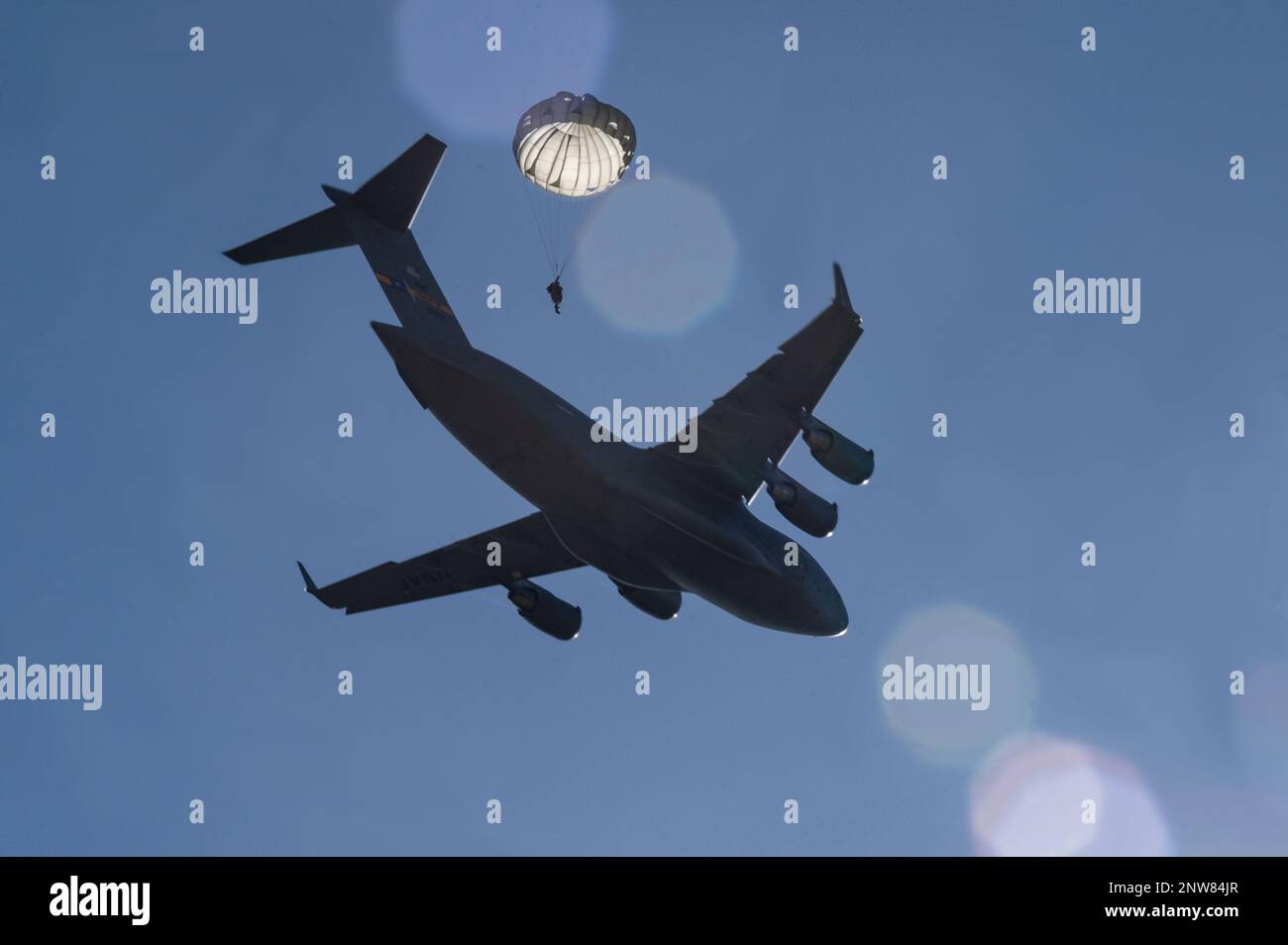 Special Tactics operators perform static line airborne operations from ...