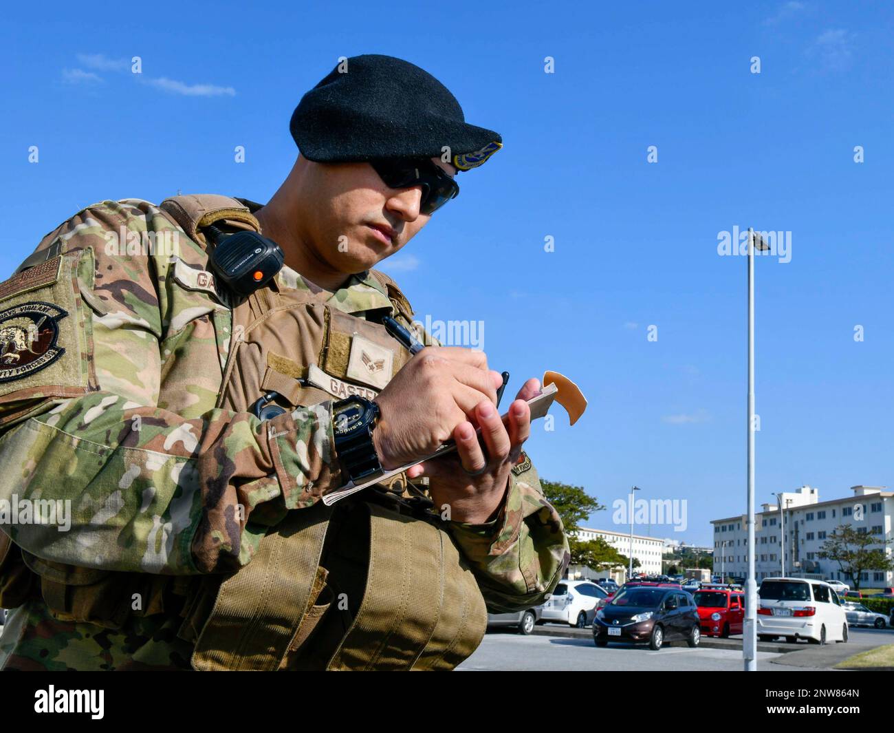 U.S. Air Force Senior Airman Bernard Gastelum, 18th Security Forces ...
