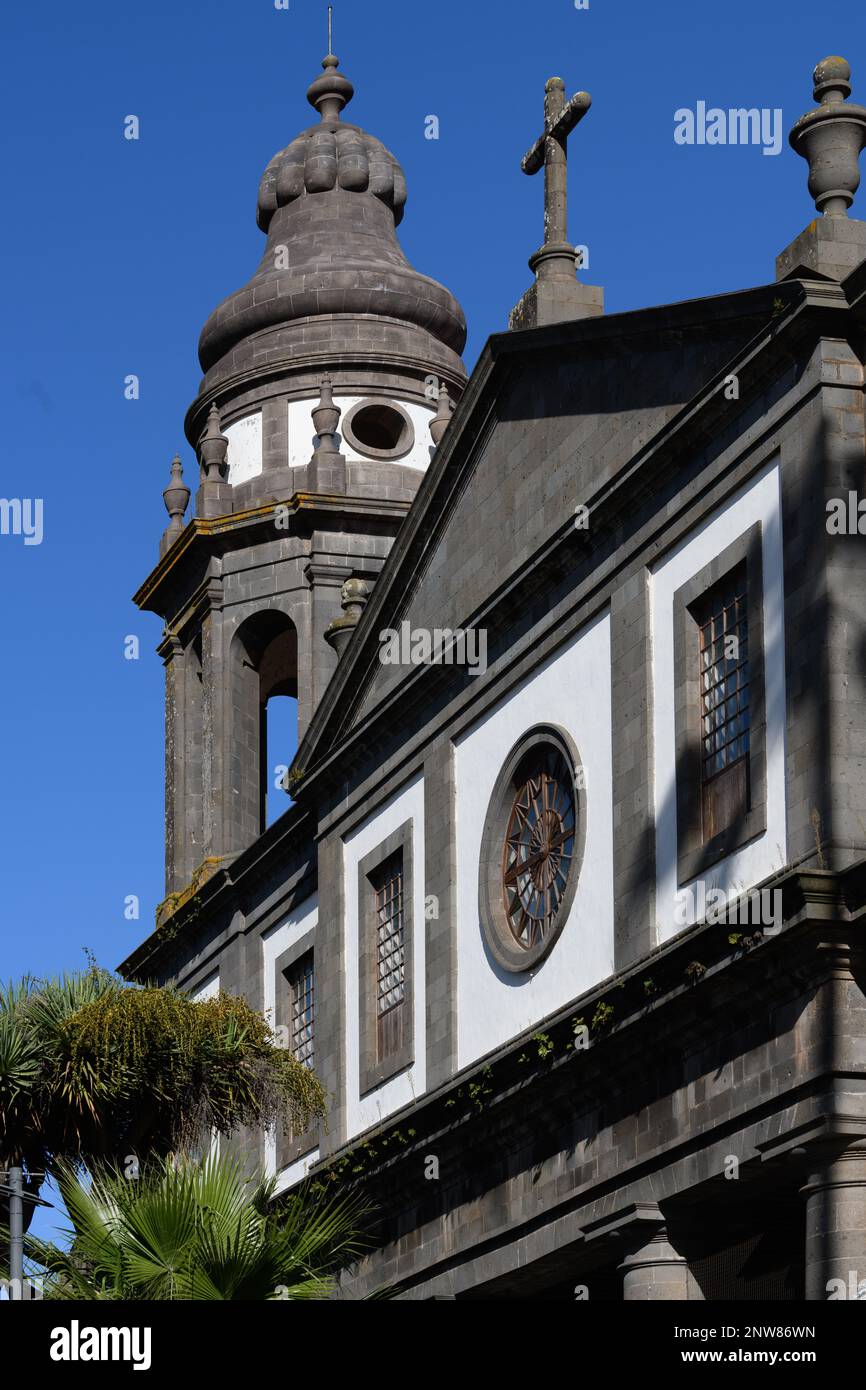The distinctive bell tower and facade of La Laguna Cathedral (Santa ...