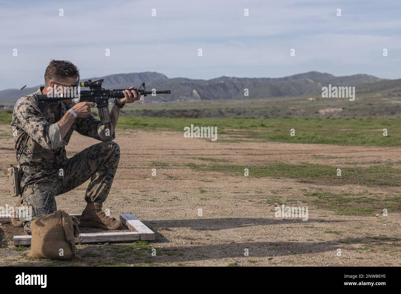 U.S. Marine Corps Cpl. Jeffrey Scott V, an Combat Marksmanship Coach ...
