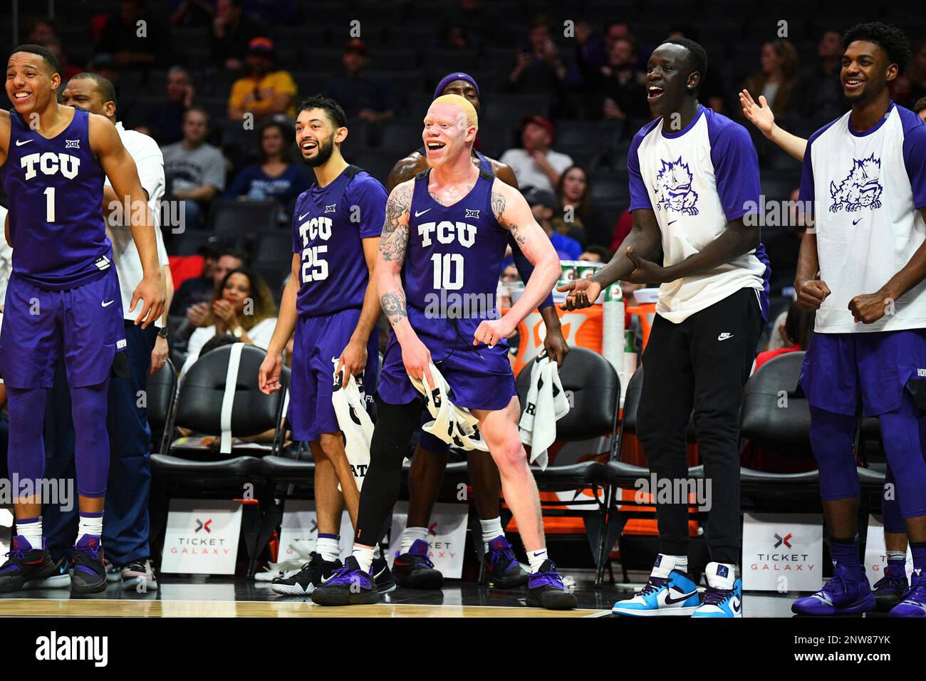 LOS ANGELES, CA - DECEMBER 07: TCU guard Jaylen Fisher (10) and the ...