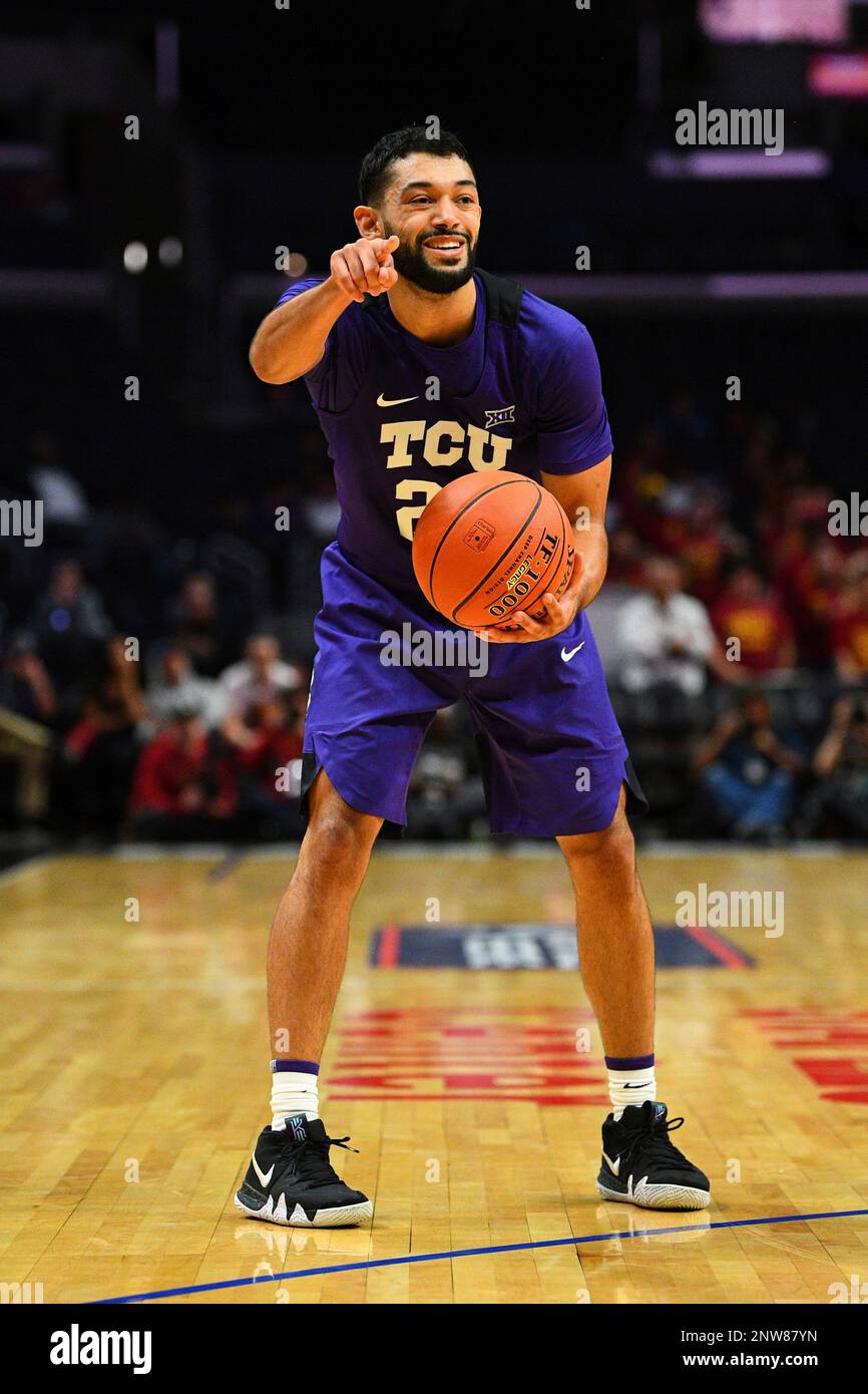 LOS ANGELES, CA - DECEMBER 07: TCU guard Alex Robinson (25) looks to ...
