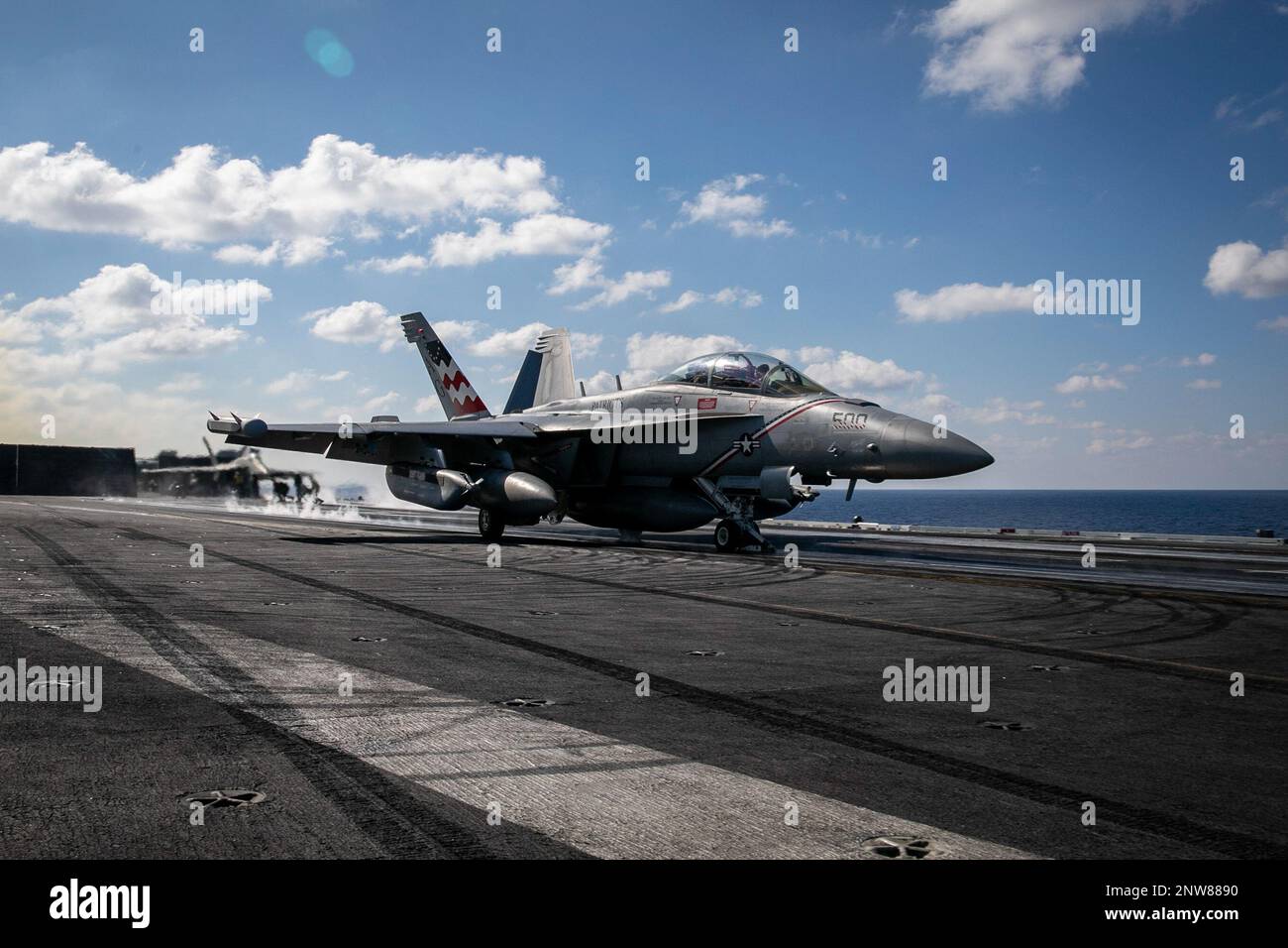 230125-N-EL850-1146 MEDITERRANEAN SEA (Jan. 25, 2023) An F/A-18G ...