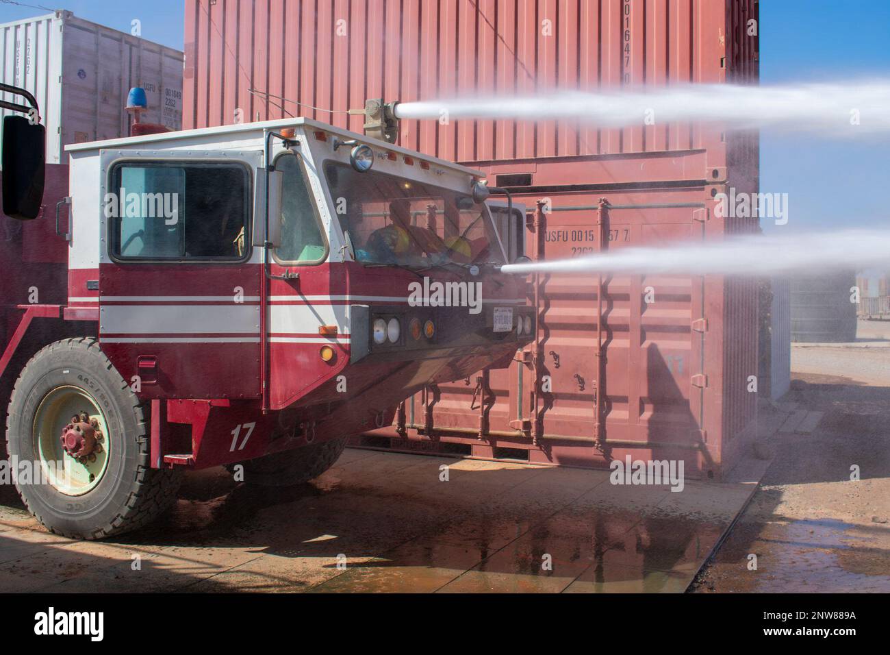 U.S Air Force Maj. Gen. France, Third Air Force commander, operates the ...