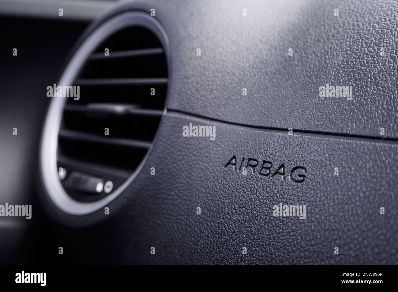 Safety airbag sign in the car Stock Photo - Alamy