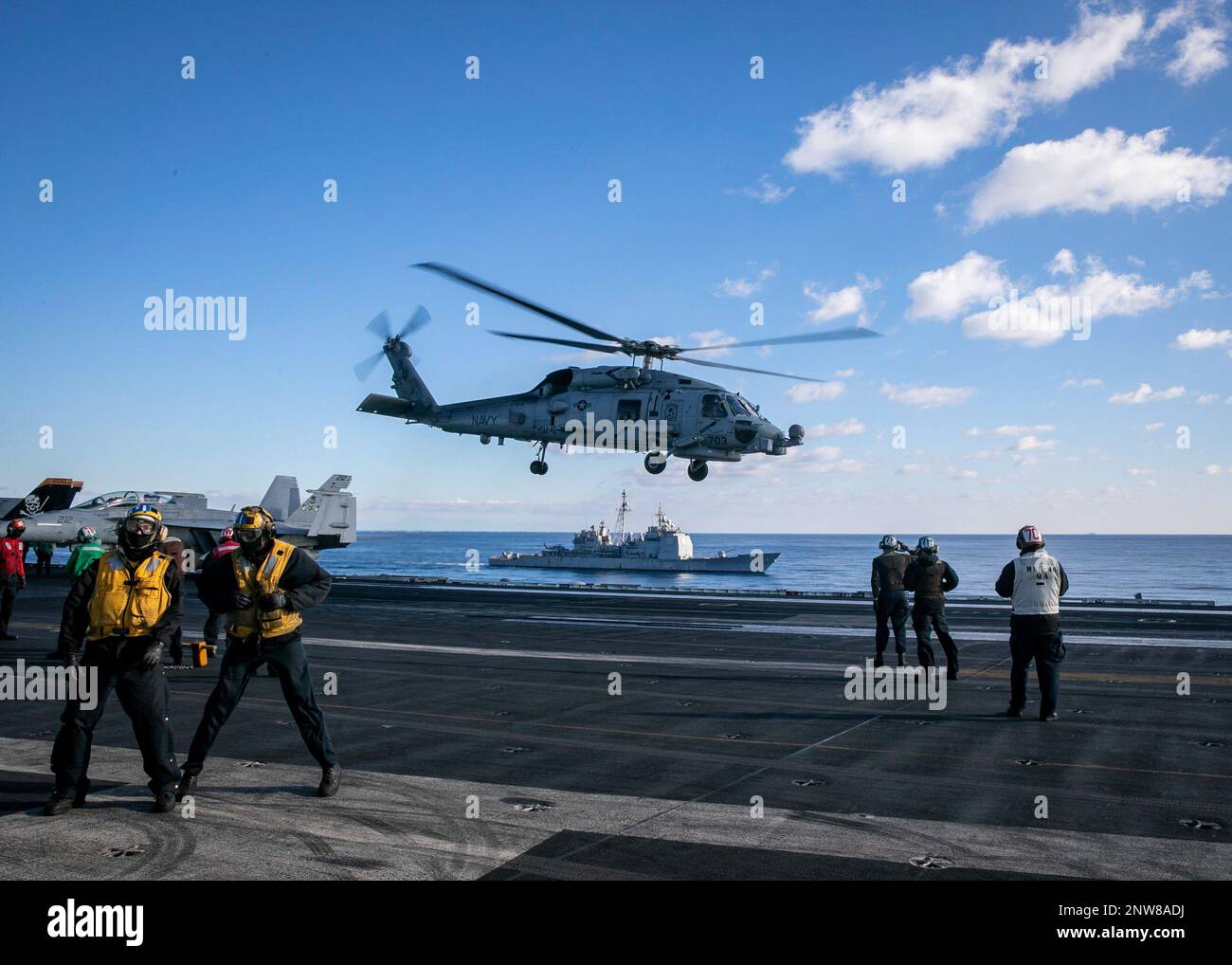 230115-N-EL850-1120 ADRIATIC SEA (Jan. 15, 2023) An MH-60R Sea Hawk ...