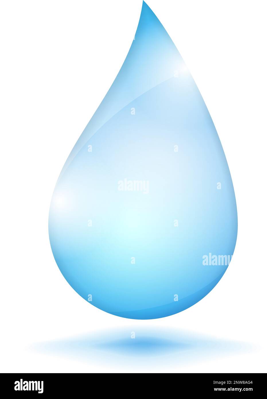 Water drop on white background, vector eps10 illustration Stock Vector ...