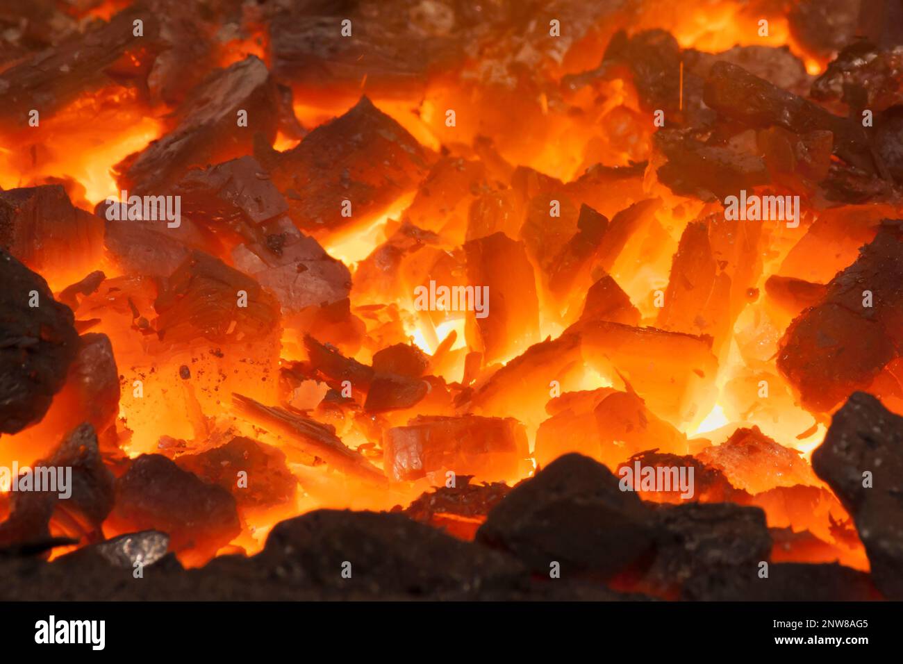 Close up hot coals in hi-res stock photography and images - Alamy