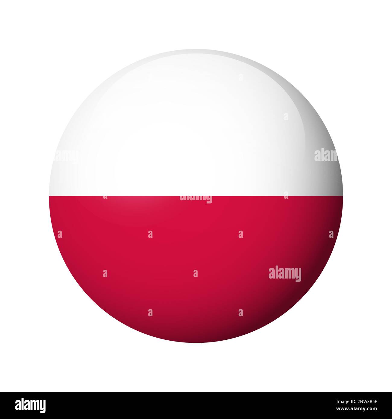 Poland flag - glossy circle badge. Vector icon Stock Vector Image & Art ...